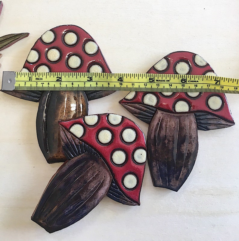 3 Mushrooms Ceramic Tile Set for Mosaic and Wall Decoration - Etsy