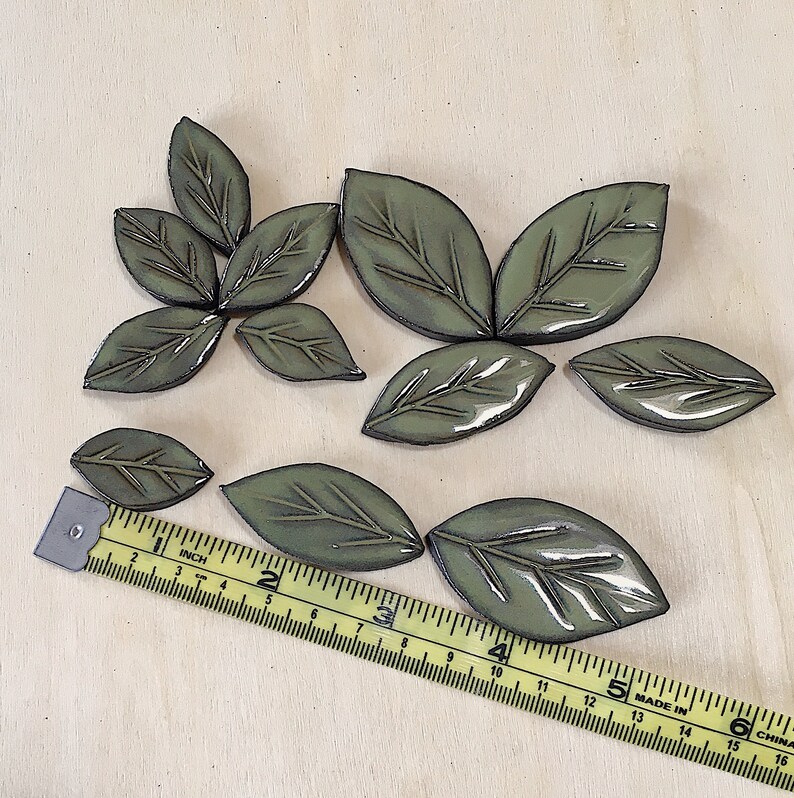 Green Leaf Tile Pack for Mosaic 12 Pieces | Etsy