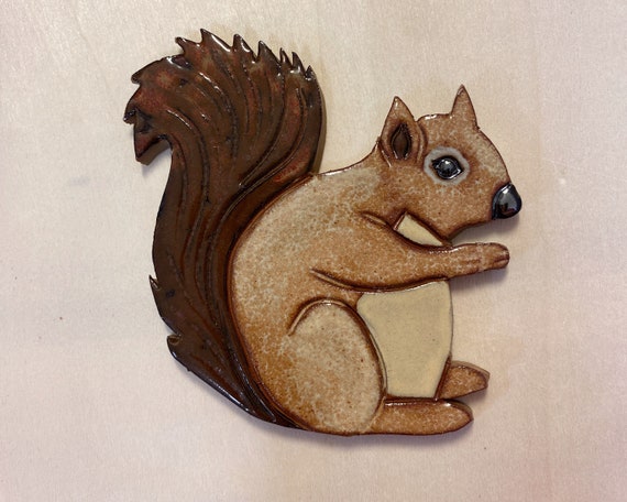 Squirrel Ceramic Tile 3.75 for Mosaic and Wallart - Etsy