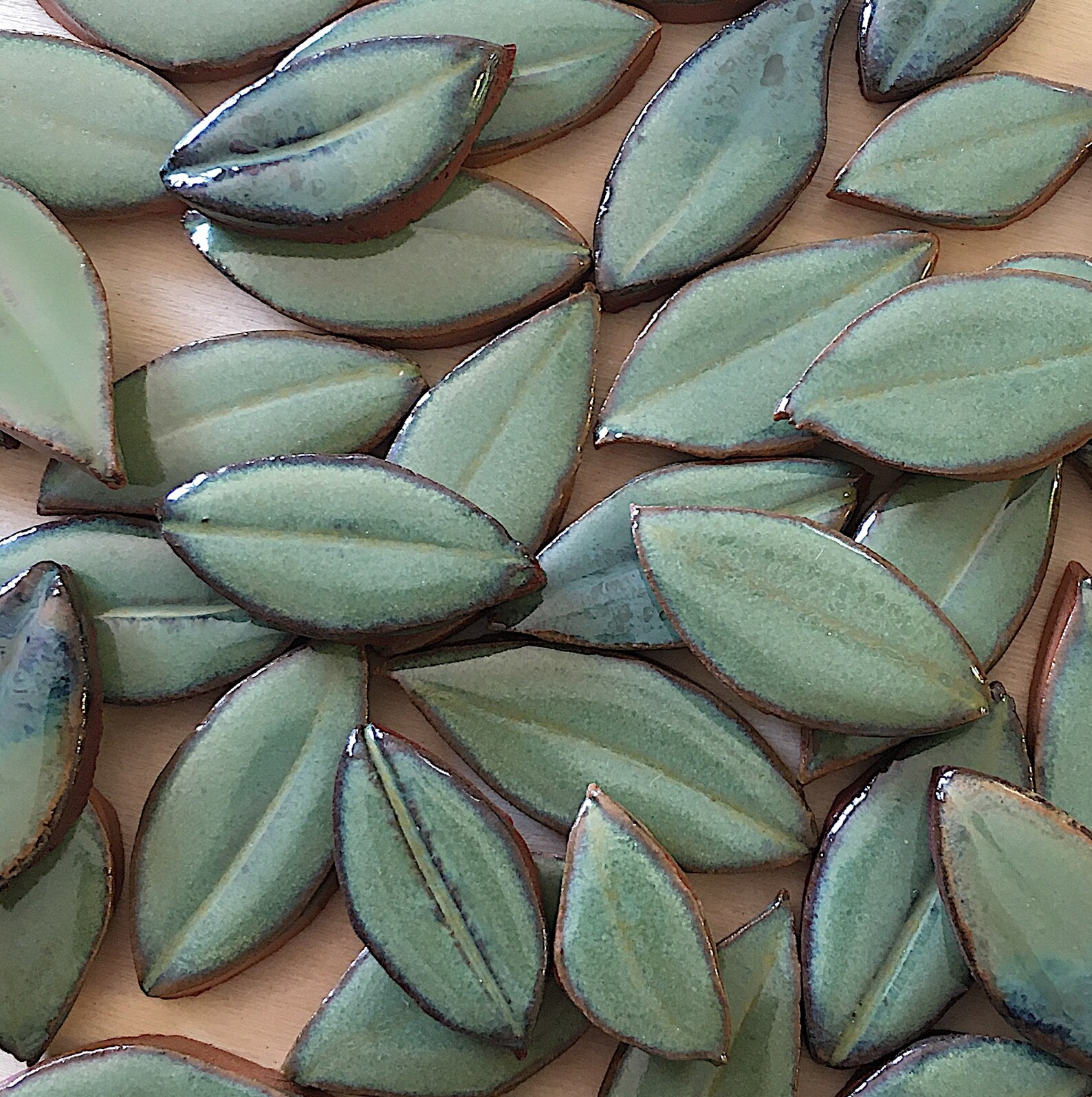 Green Leaves Tile Pack for Mosaic 30 Pieces - Etsy
