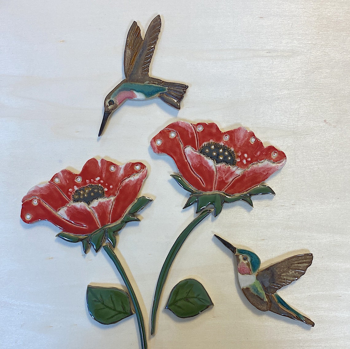 Ceramic Hummingbird Tile for Mosaic and Wall Art Mosaic - Etsy