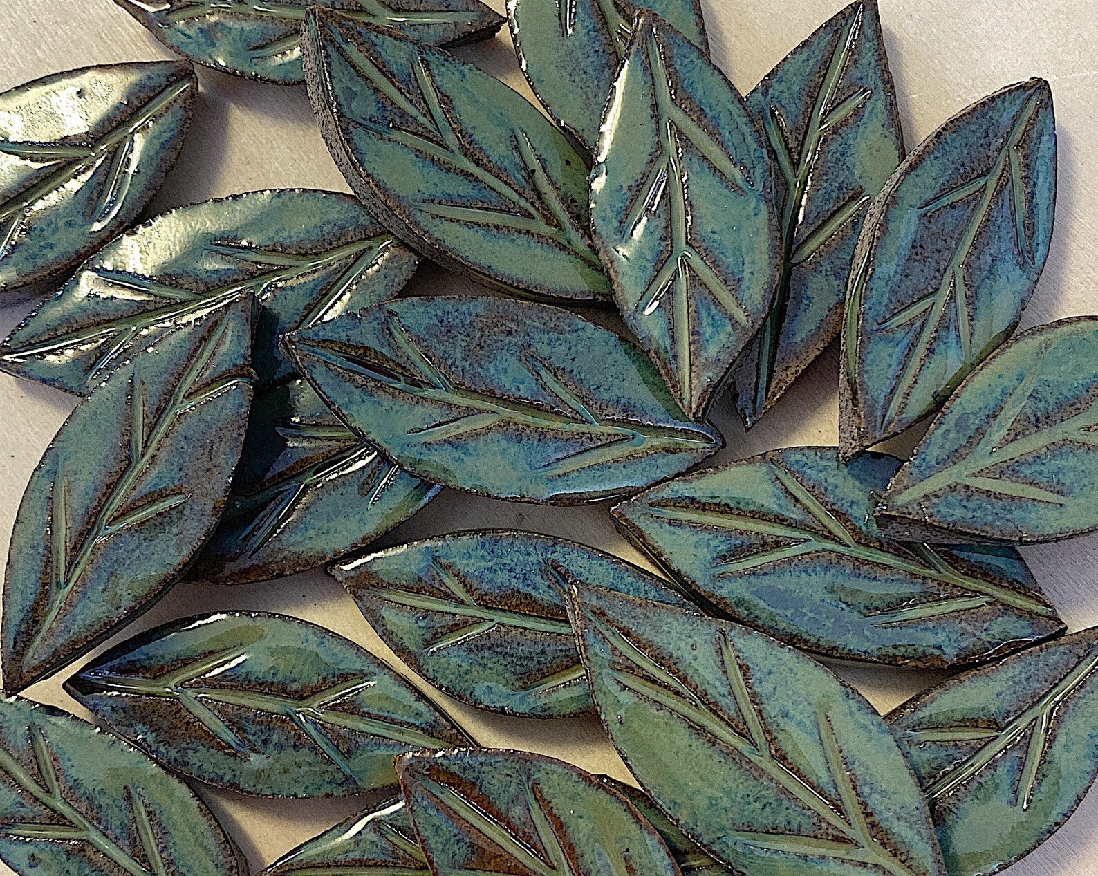 Green Leaves Tile Pack for Mosaic 20 Pieces - Etsy