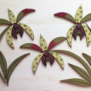 3 Orchids Ceramic Tiles Set for Mosaic and Wall Decoration 29 Pieces - Etsy