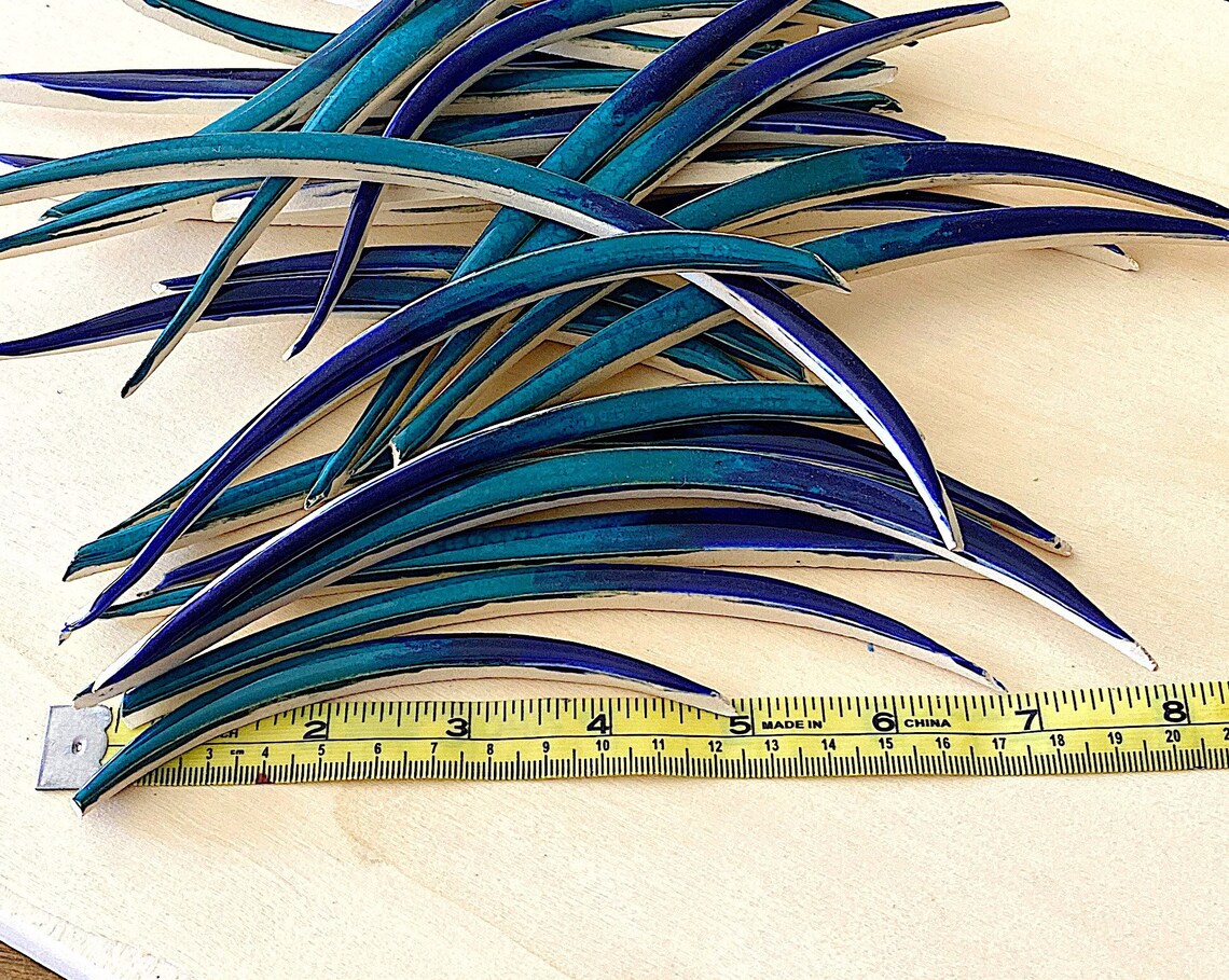Turquoise Blue Ceramic Strips for Mosaic 1 Pound - Etsy