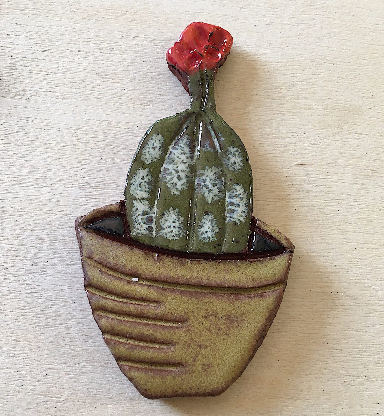 Cactus Tiles Set , Handmade Mosaic Tiles 3 Pieces - Etsy