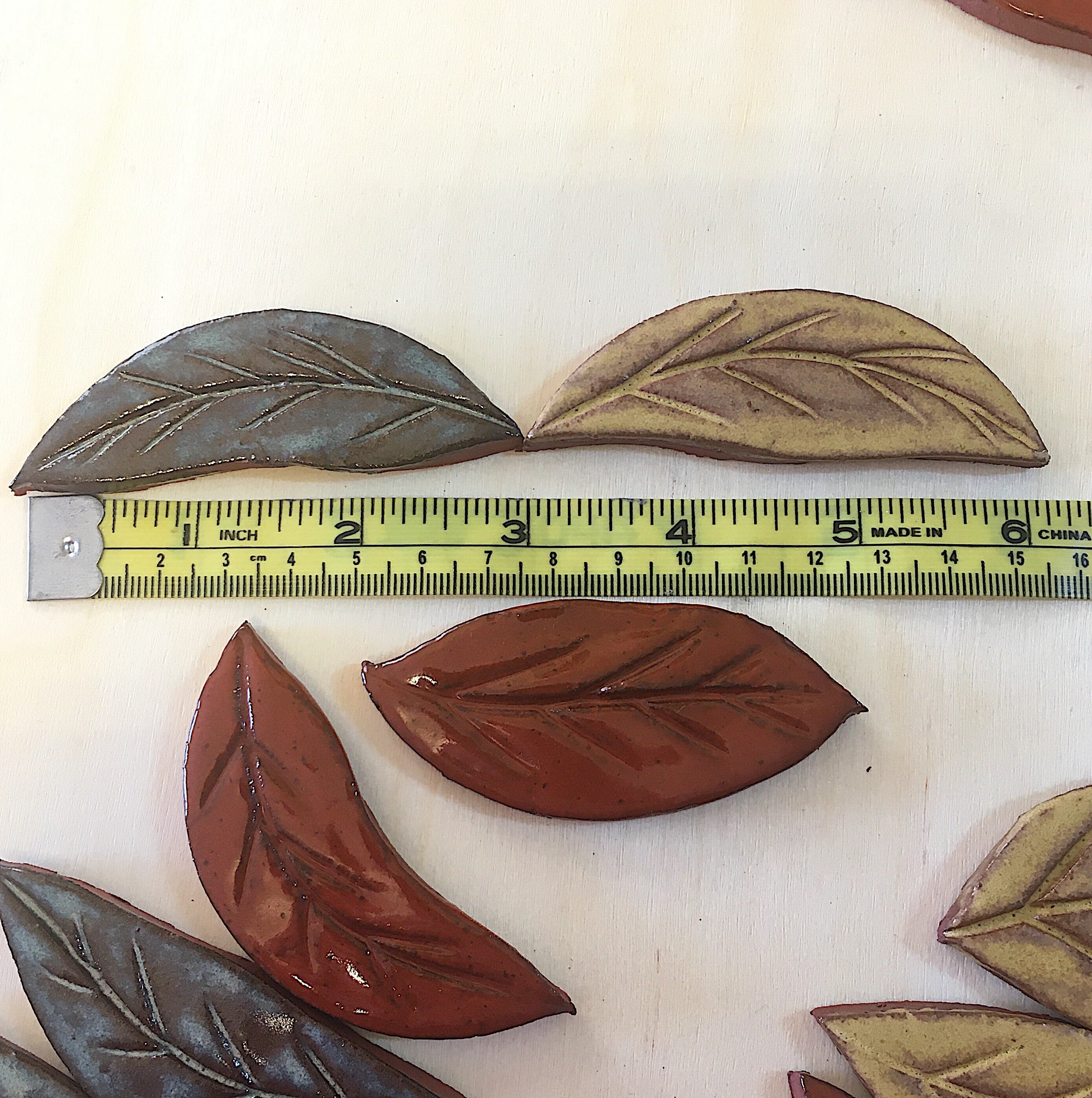 Fall Leaf Mosaic Tiles 9 Pieces | Etsy