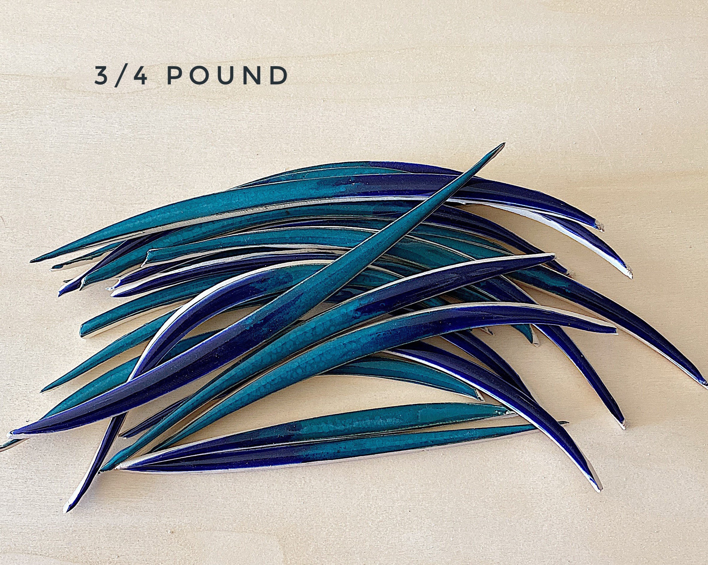 Turquoise Blue and Light Blue Ceramic Strips for Mosaic 1.5 - Etsy