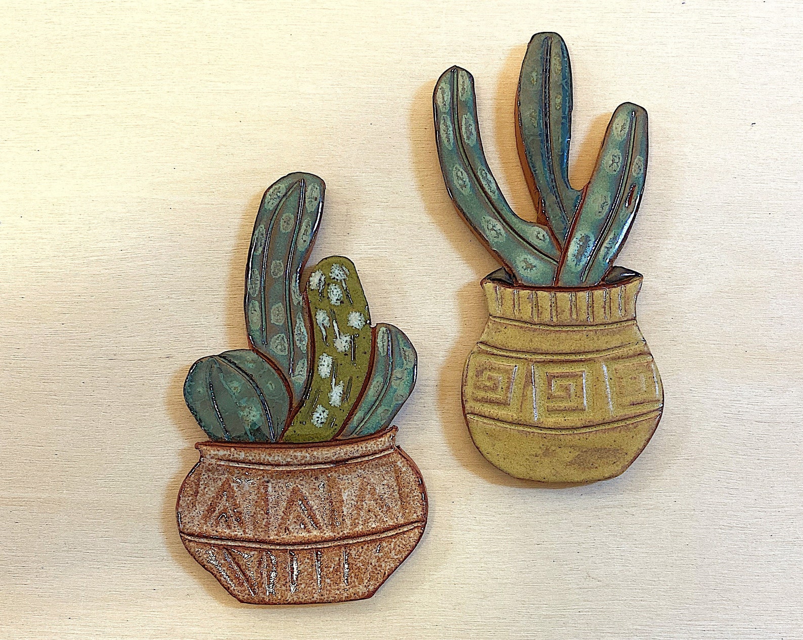Cactus Tiles Set Handmade Mosaic Tiles - Etsy