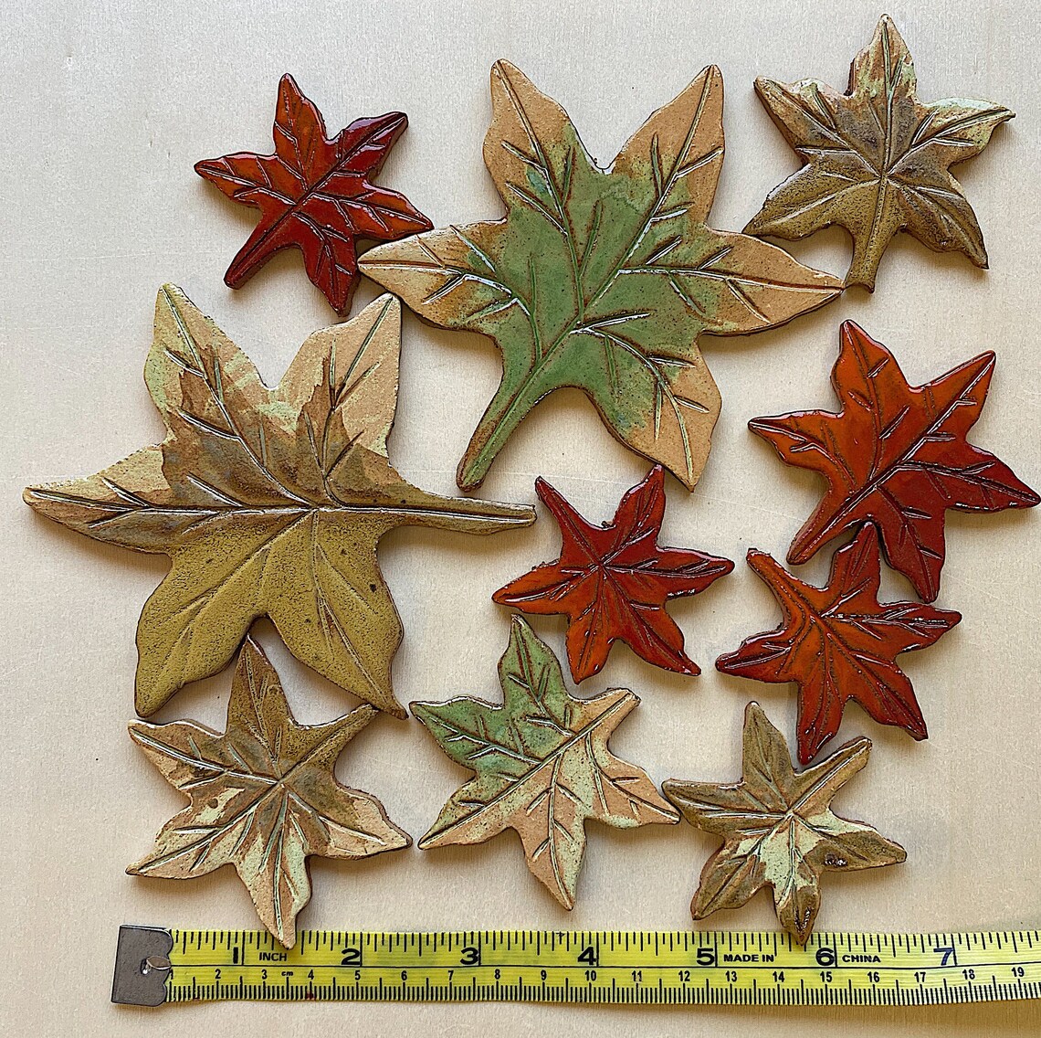 Maple Fall Leaf Tiles Pack for Mosaic and Wall Art 10 Pieces - Etsy