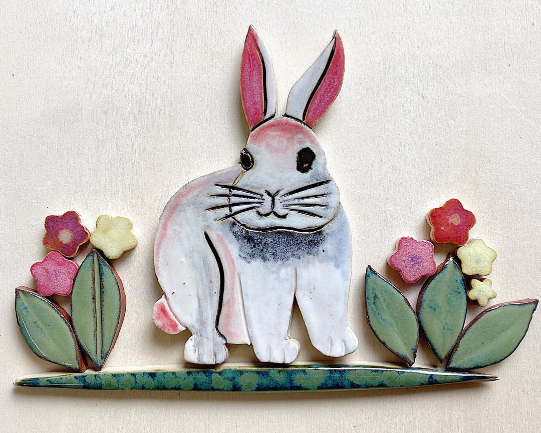 Bunny Ceramic Tile Set for Mosaic and Wall Art - Etsy