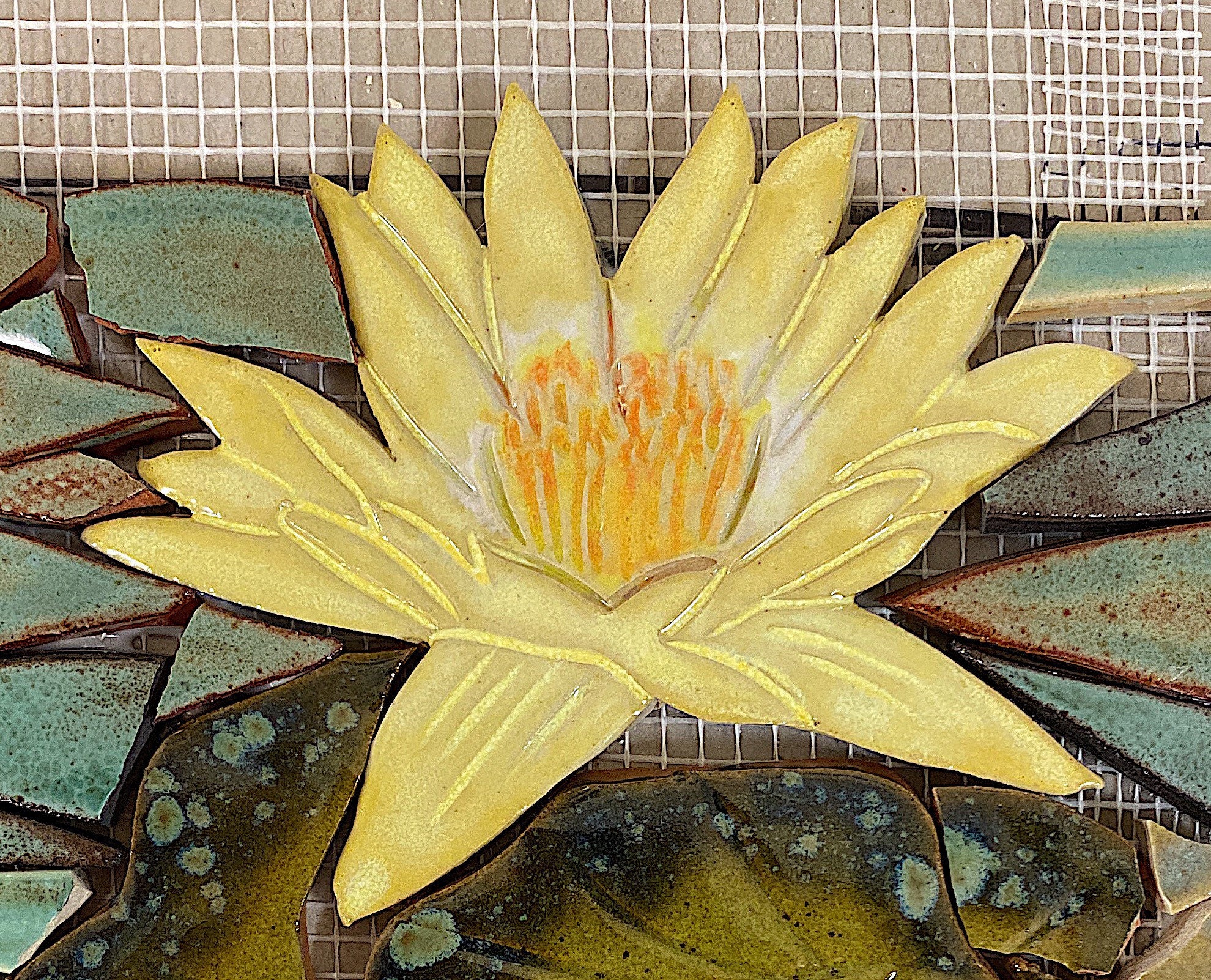 Yellow Water Lilies Ceramic Tile Set - Etsy
