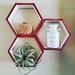 Barn House Red & White Honeycomb Shelf - Etsy