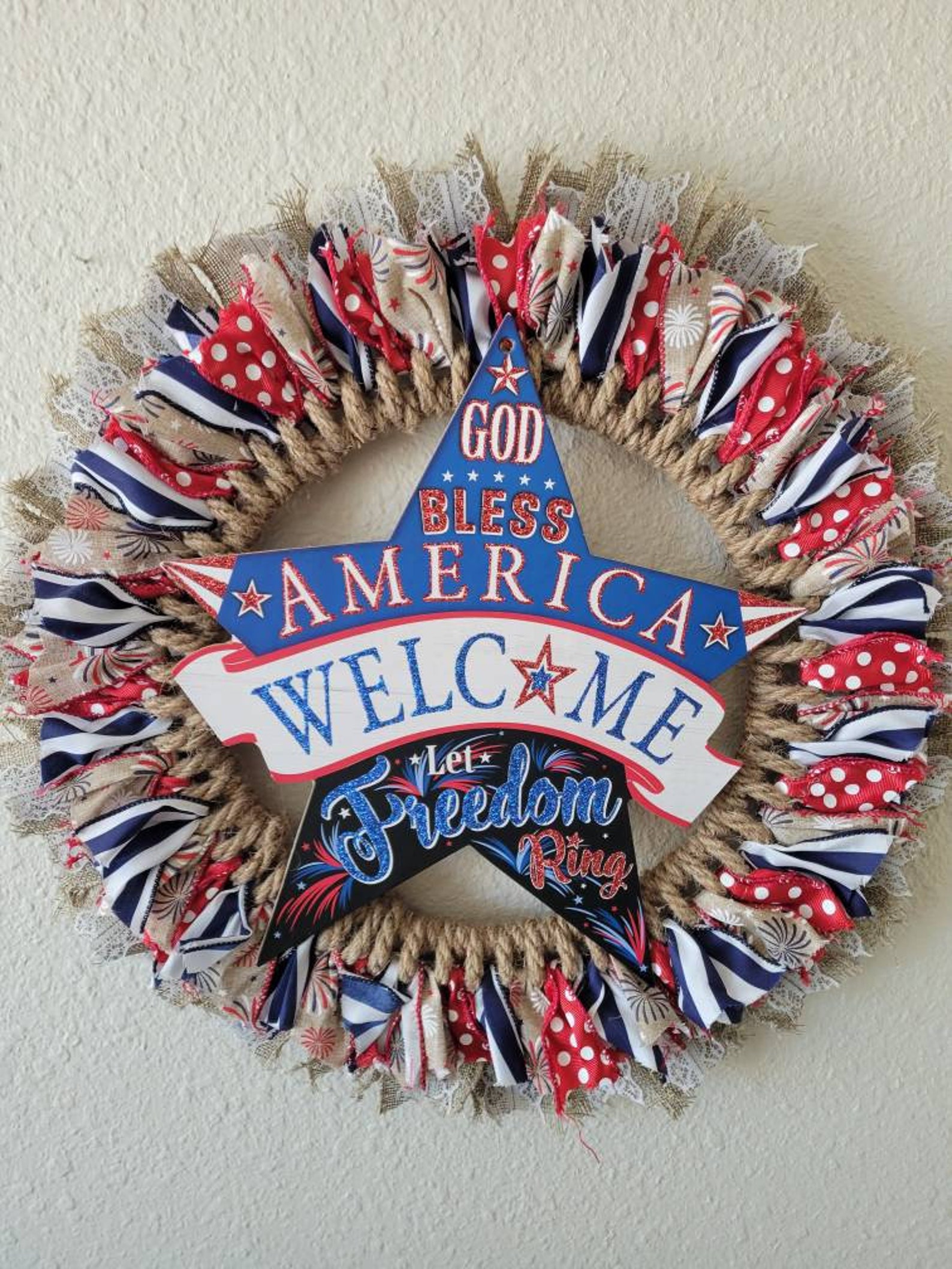 4th Of July Wreath Etsy