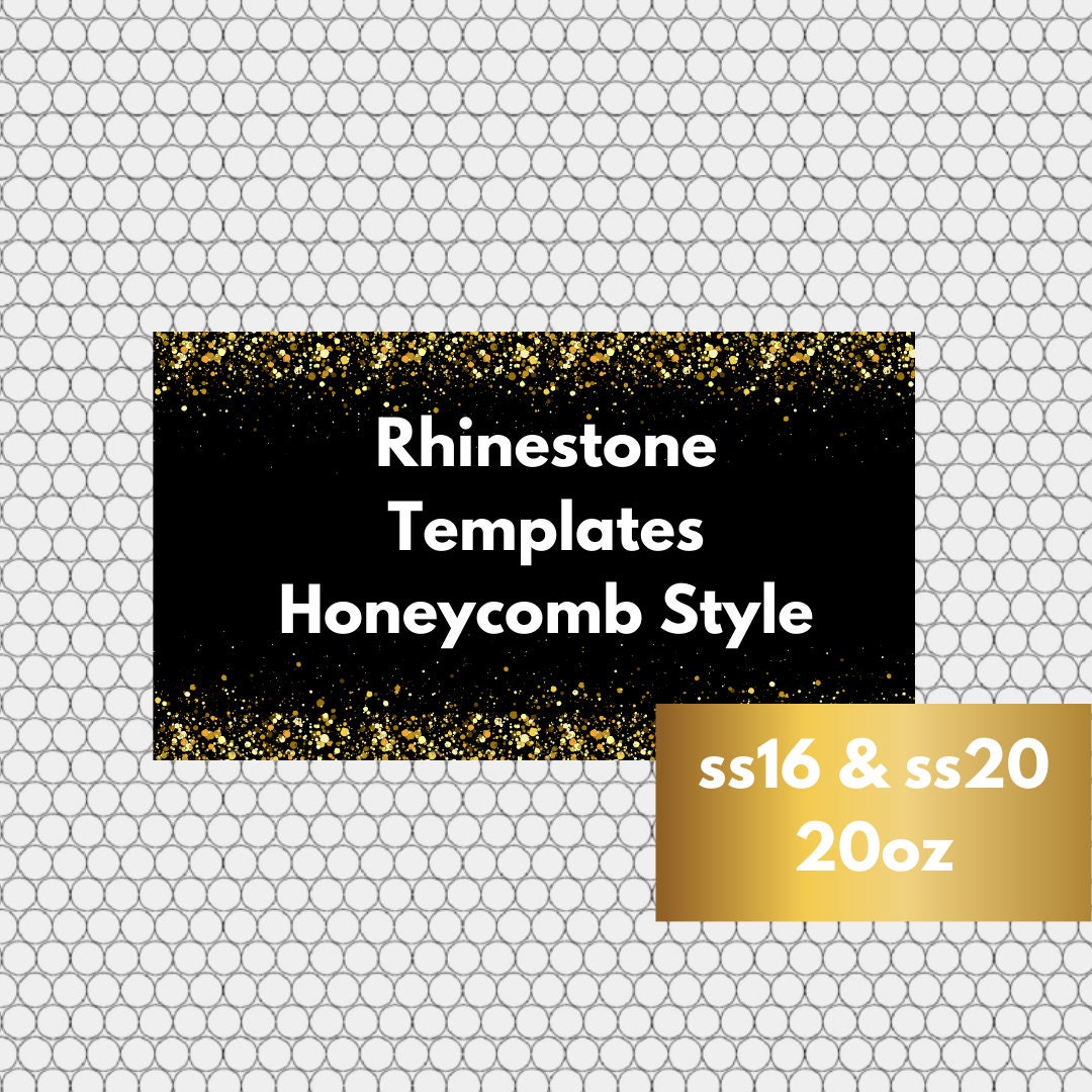 Honeycomb Rhinestone BLANK Template 20oz - Etsy UK