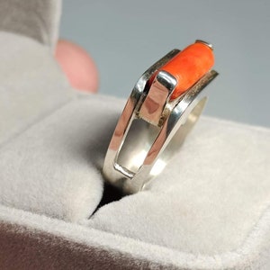 Coral Men's Ring Handmade Coral Ring for Men Red Coral Ring Merjan ...
