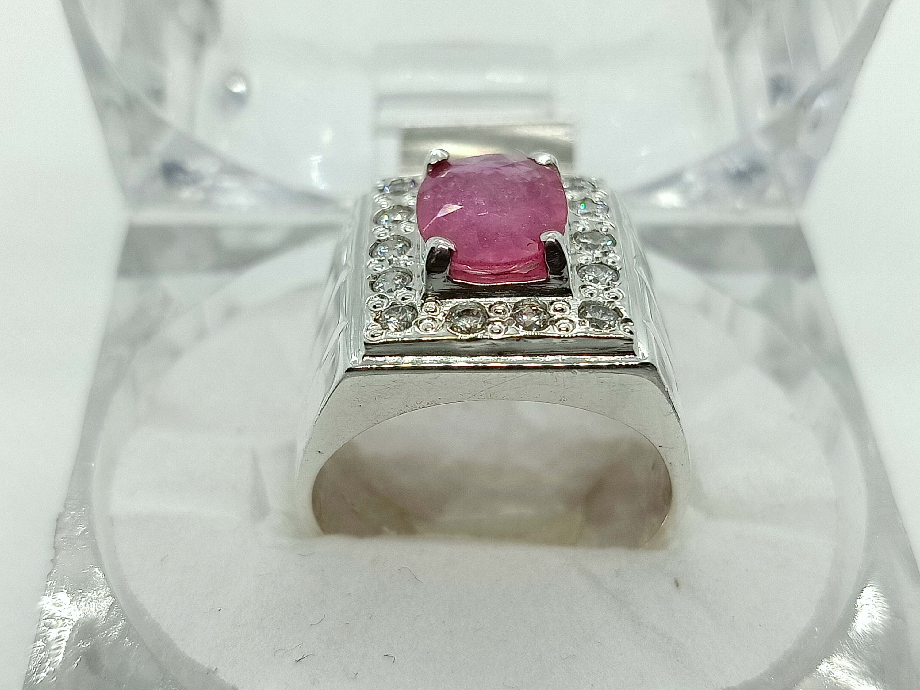 Rubin Edelstein Ring 925 Sterling Silber ring Männer Ring - Etsy.de