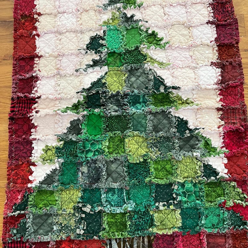 Primitive Rag Quilt - Etsy