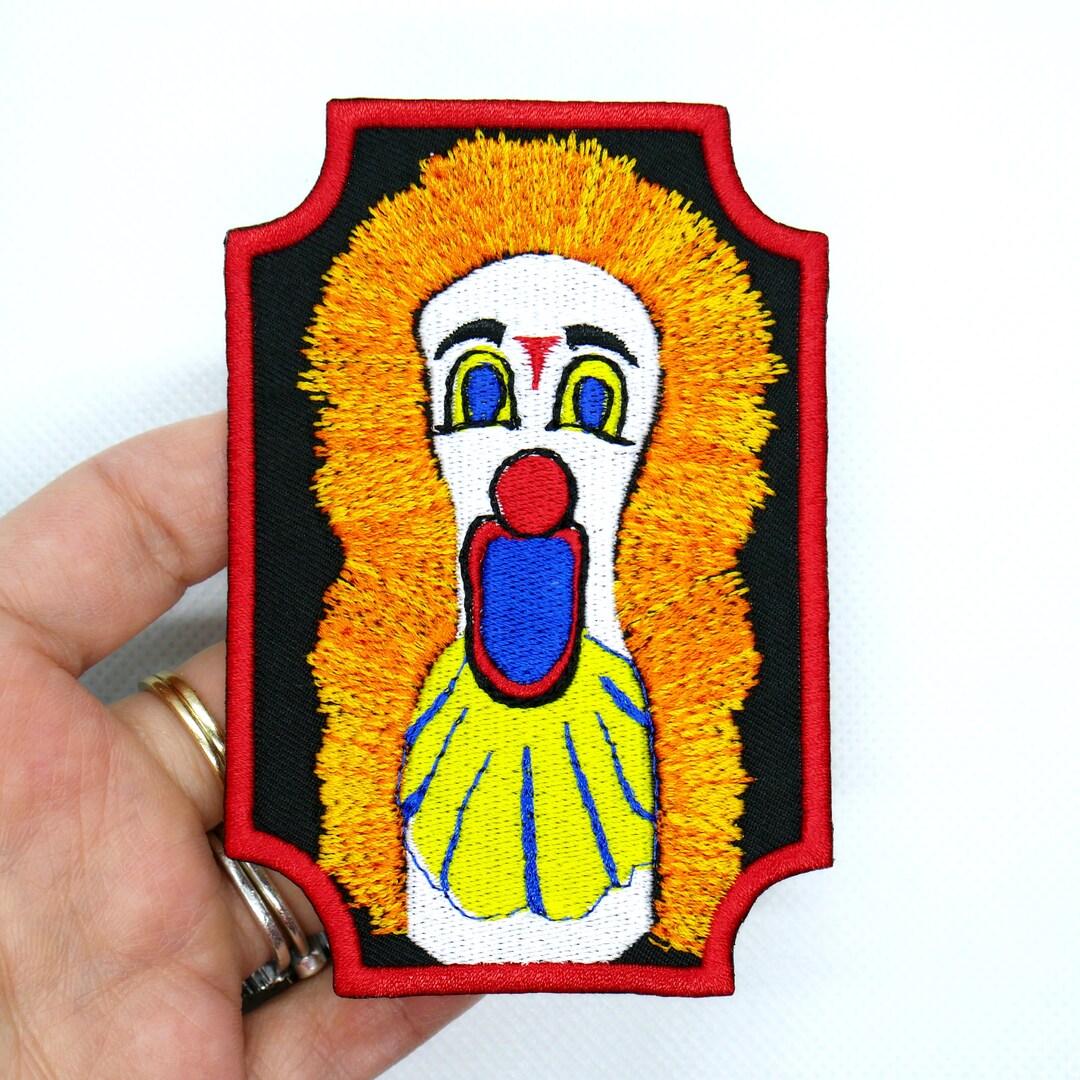 Knock Down Circus Clown Iron on Patch - Etsy