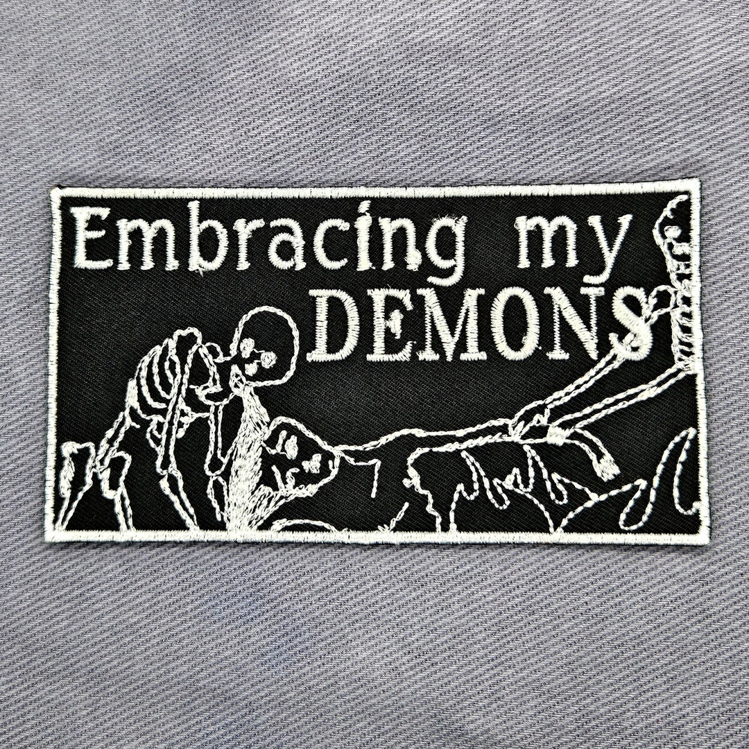 Embracing My Demons Funny Iron on Patch - Etsy