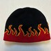 Vintage 1990s Flames Beanie Skull Cap Knit Y2K Nu Metal Skate Rave ...