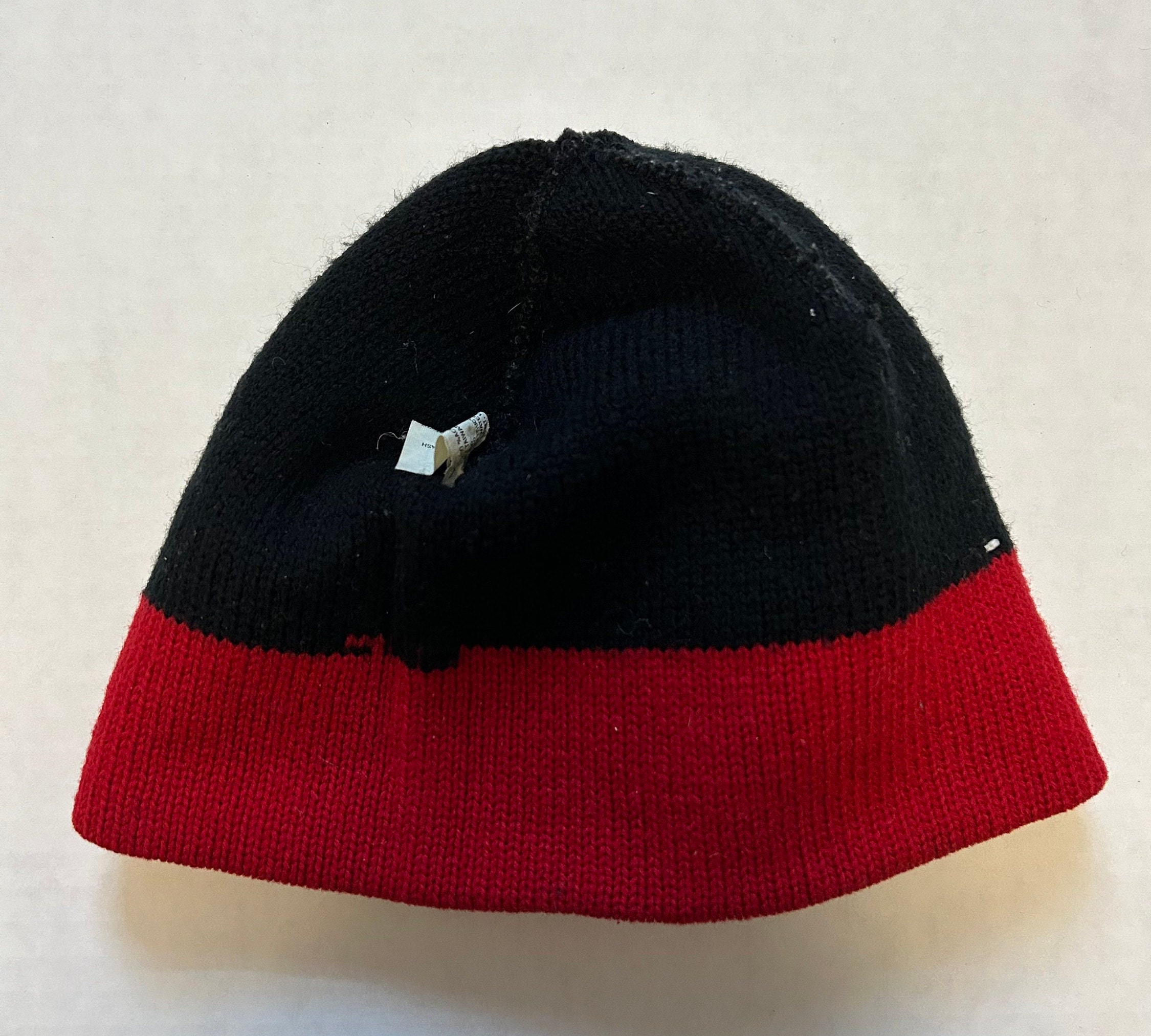 Vintage 1990s Flames Beanie Skull Cap Knit Y2K Nu Metal Skate Rave ...