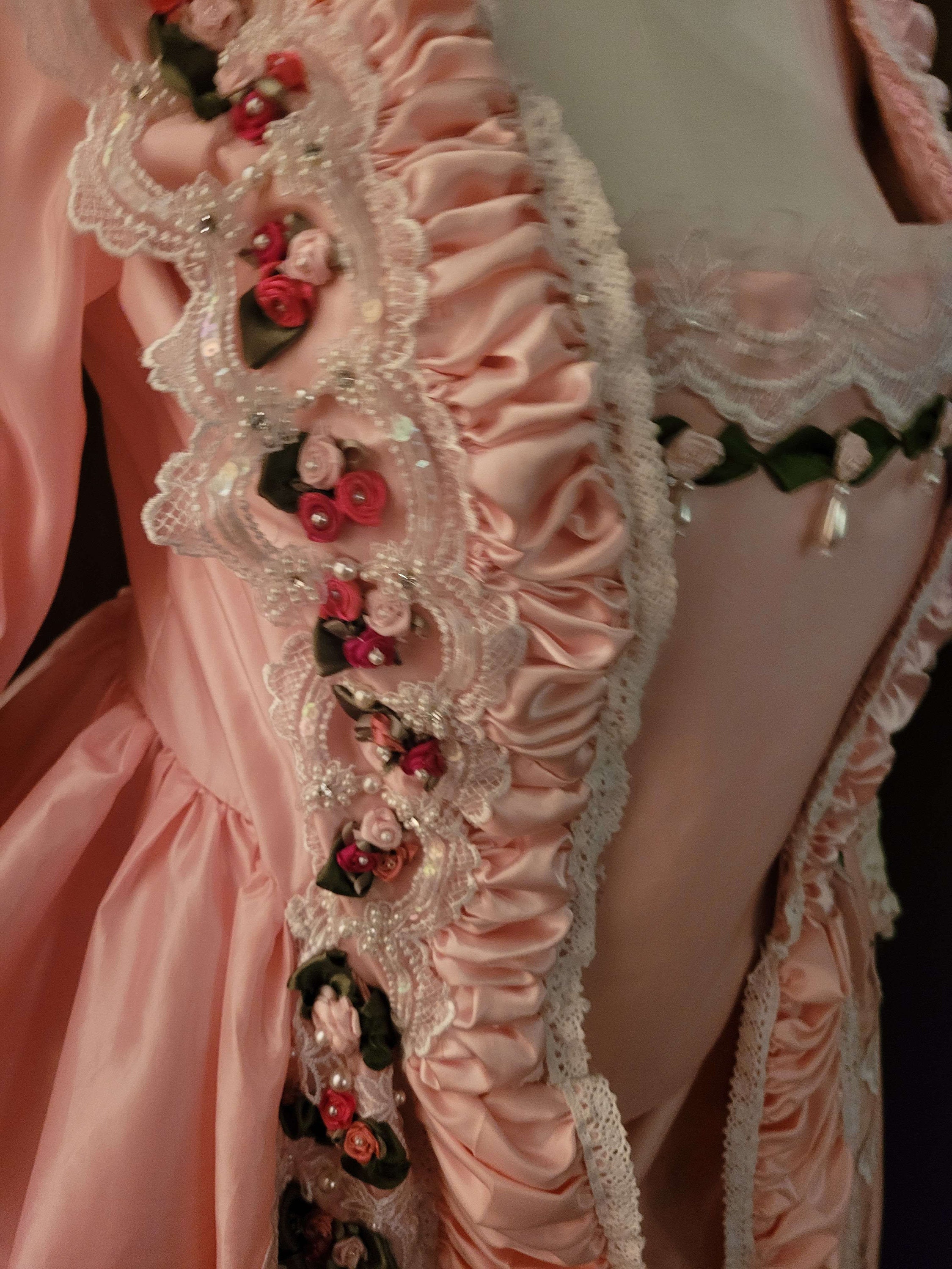 Pink Rococo English Style Colonial Gown - Etsy