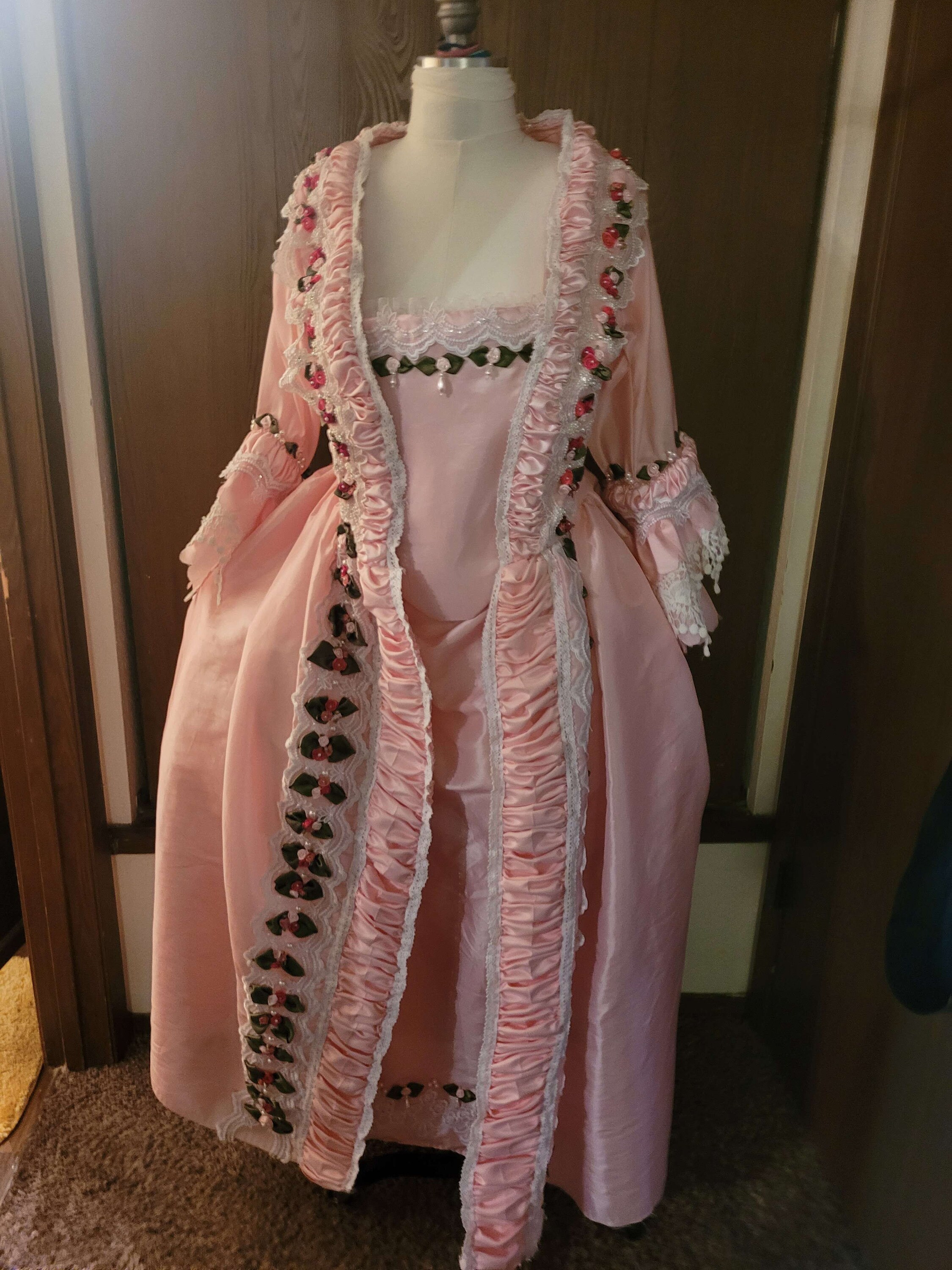 Pink Rococo English Style Colonial Gown - Etsy