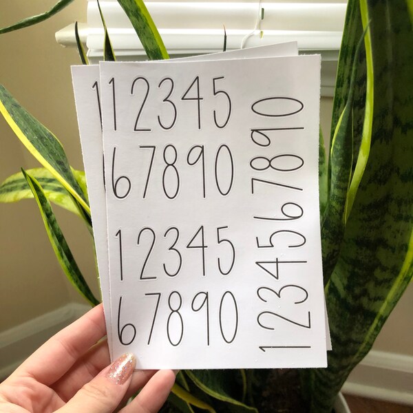 Number Stickers - Etsy