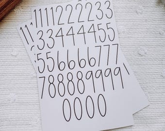 Number Dot Stickers // Printable JPEG and PDF // Silhouette Cameo - Etsy