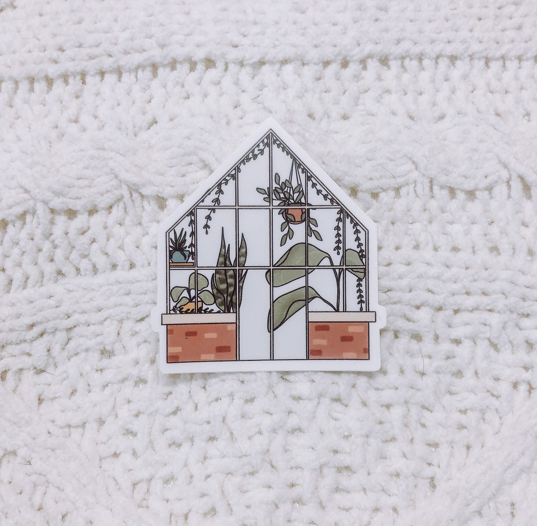 Greenhouse Sticker Plants Plant Lover Waterproof Sticker - Etsy