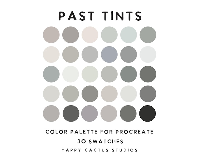 Past Tints Color Palette for Procreate || Instant Download || - Etsy