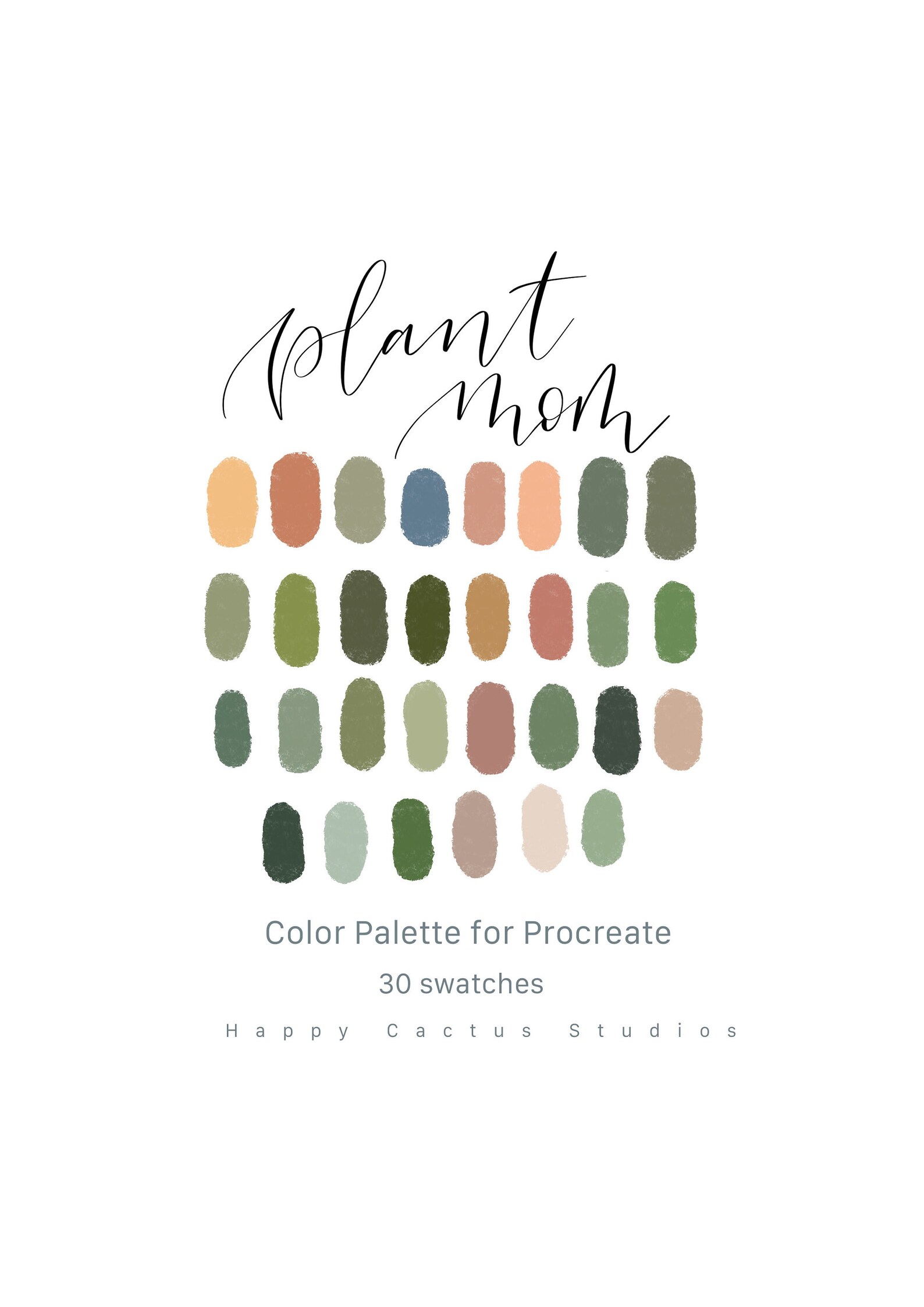 Plant Mom Color Palette for Procreate Instant Download | Etsy