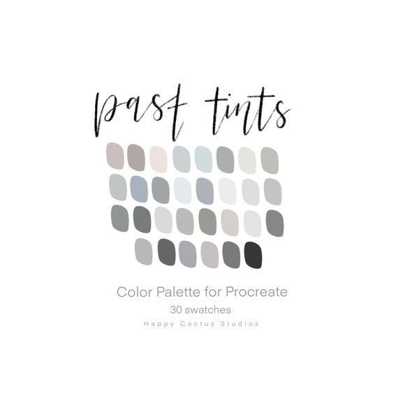 Past Tints Color Palette for Procreate Instant Download | Etsy