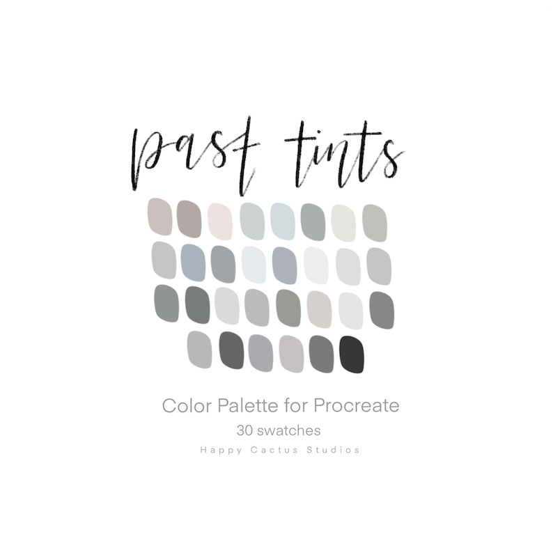 Past Tints Color Palette for Procreate Instant Download | Etsy