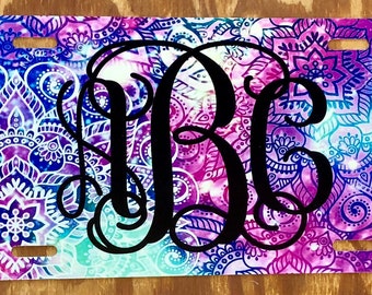 Personalized Car Tag-Personalized License Plate-Monogram Car | Etsy