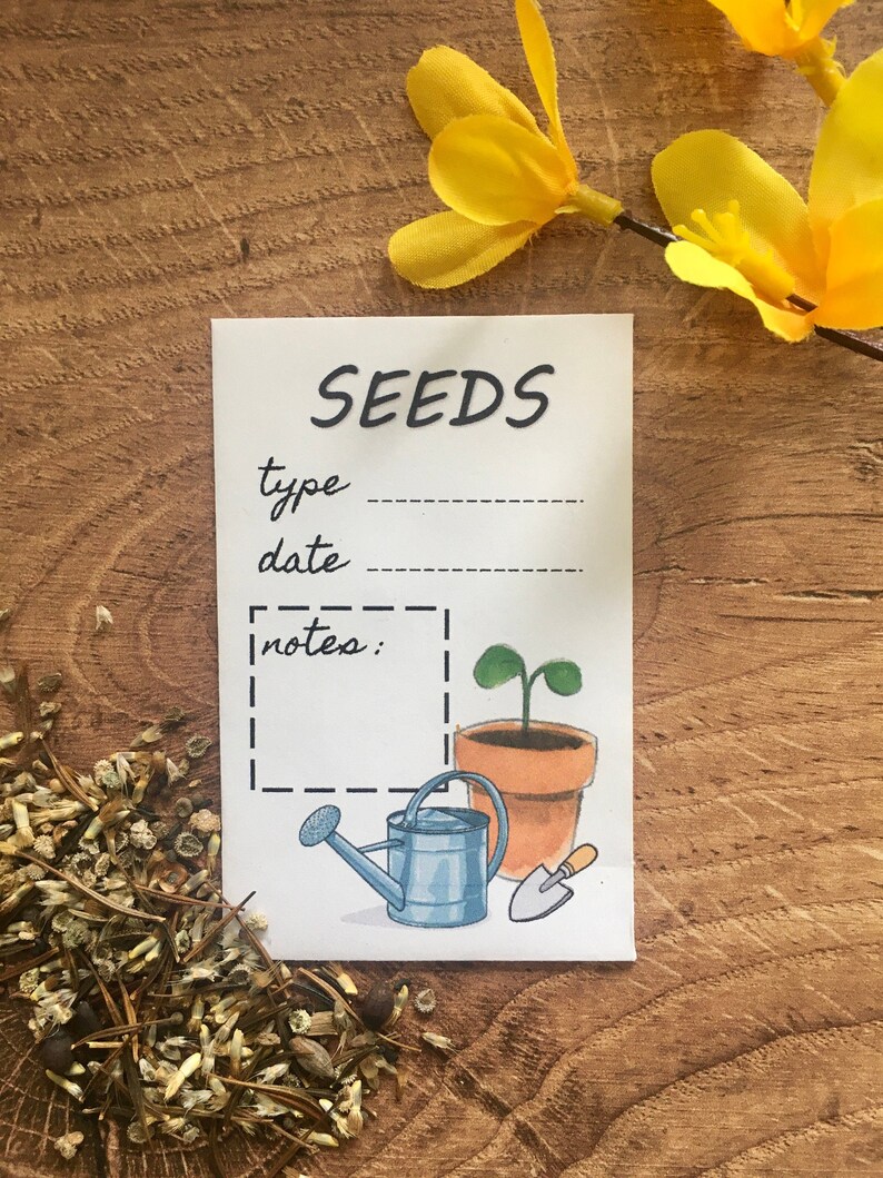 Seed Envelopes Seed Packet Gardening Seed Saving Envelopes Pack of Ten ...
