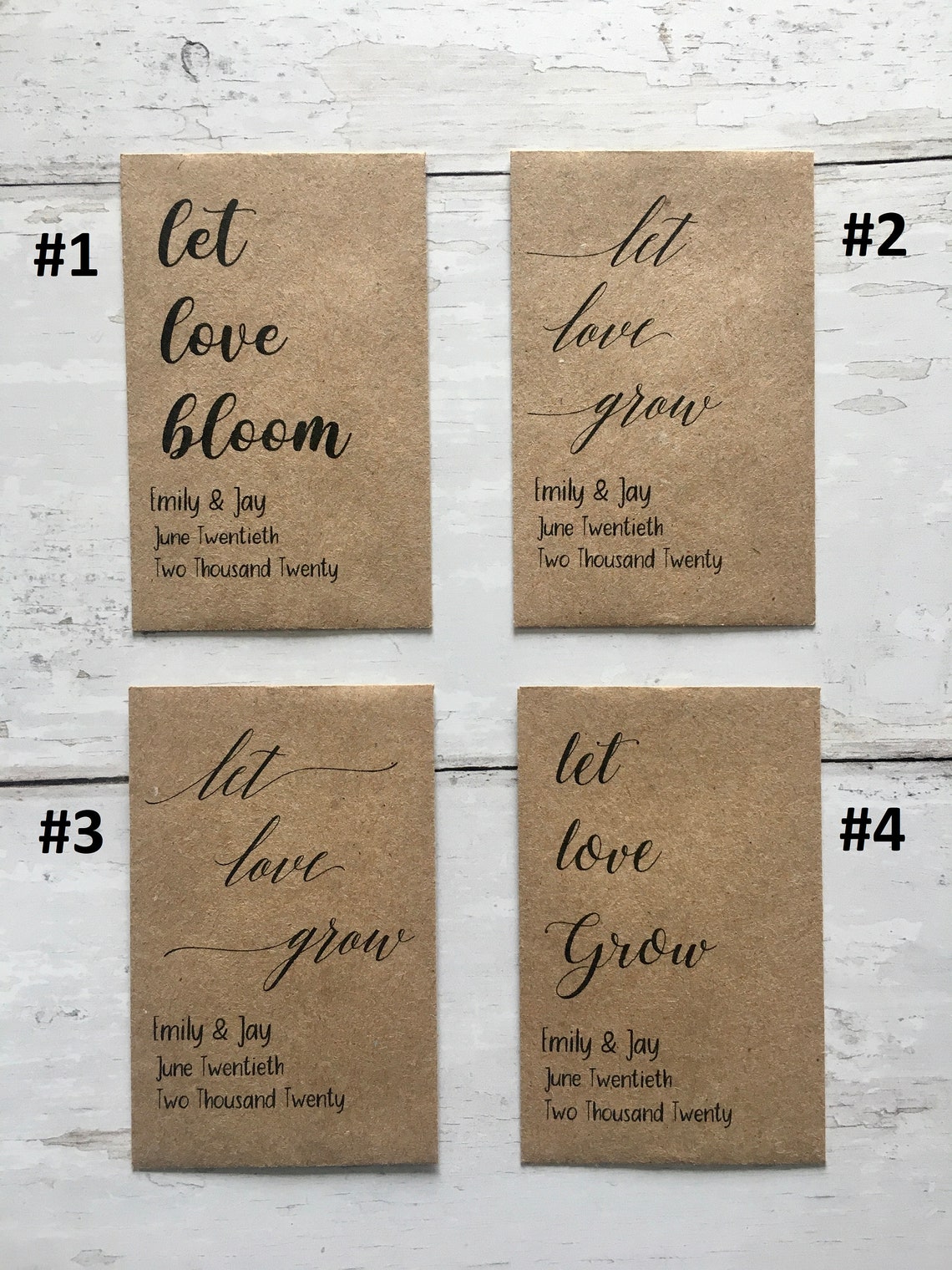Let Love Grow Let Love Bloom Bridal Shower Wedding Seed - Etsy