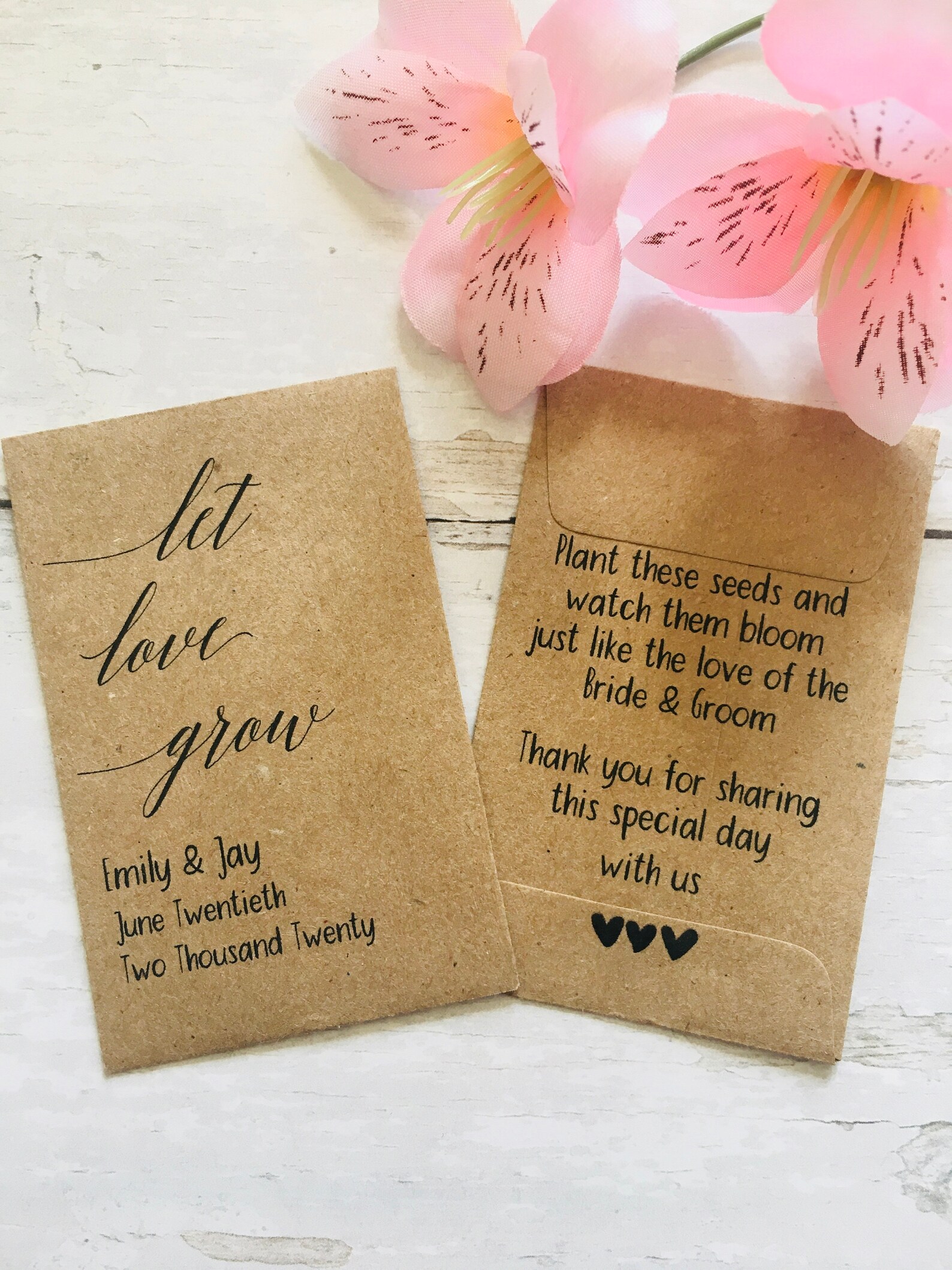Let Love Grow Let Love Bloom Bridal Shower Wedding Seed - Etsy