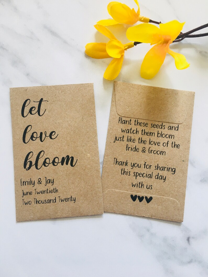 Let Love Grow Let Love Bloom Bridal Shower Wedding Seed - Etsy