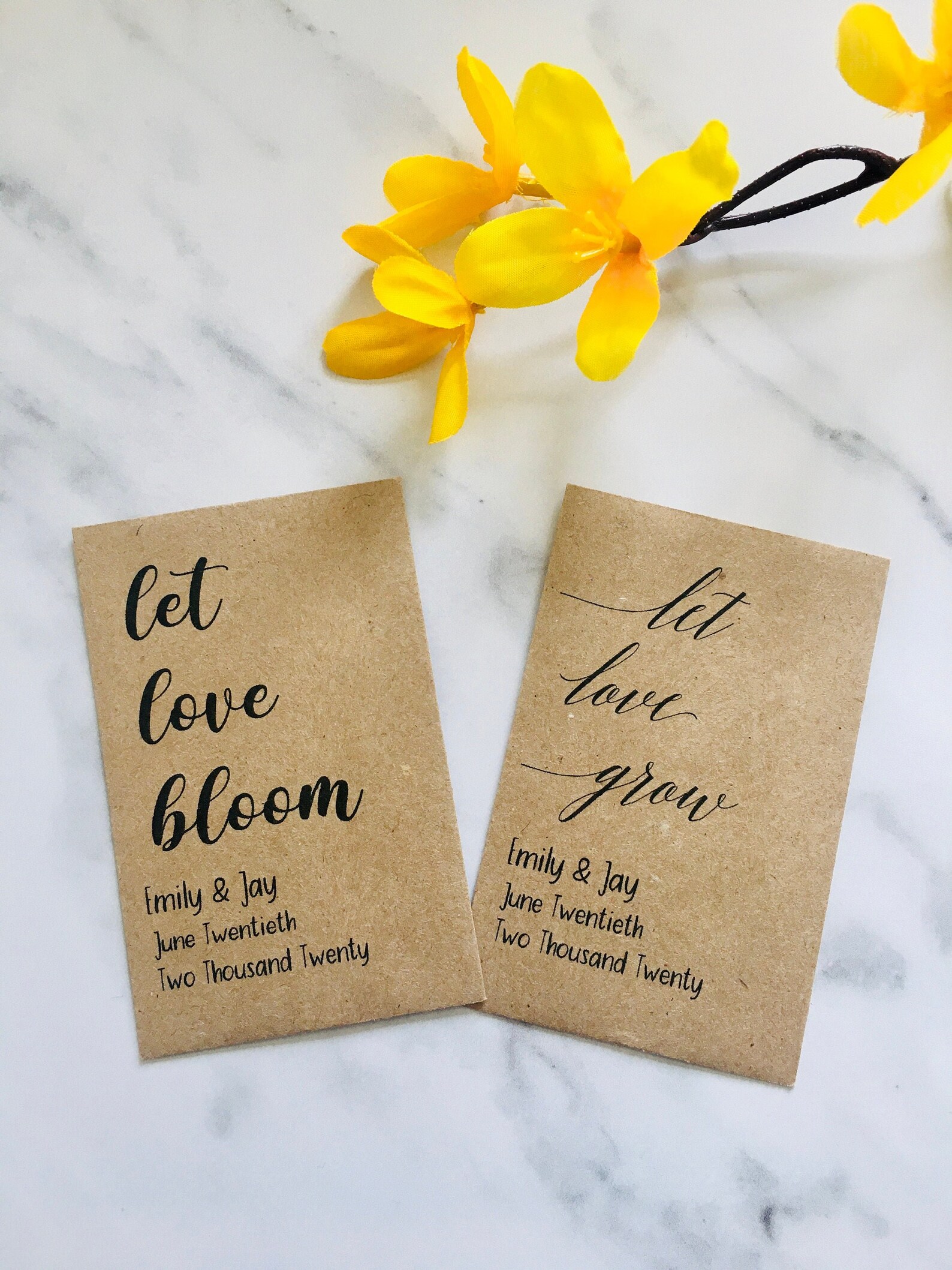 Let Love Grow Let Love Bloom Bridal Shower Wedding Seed | Etsy