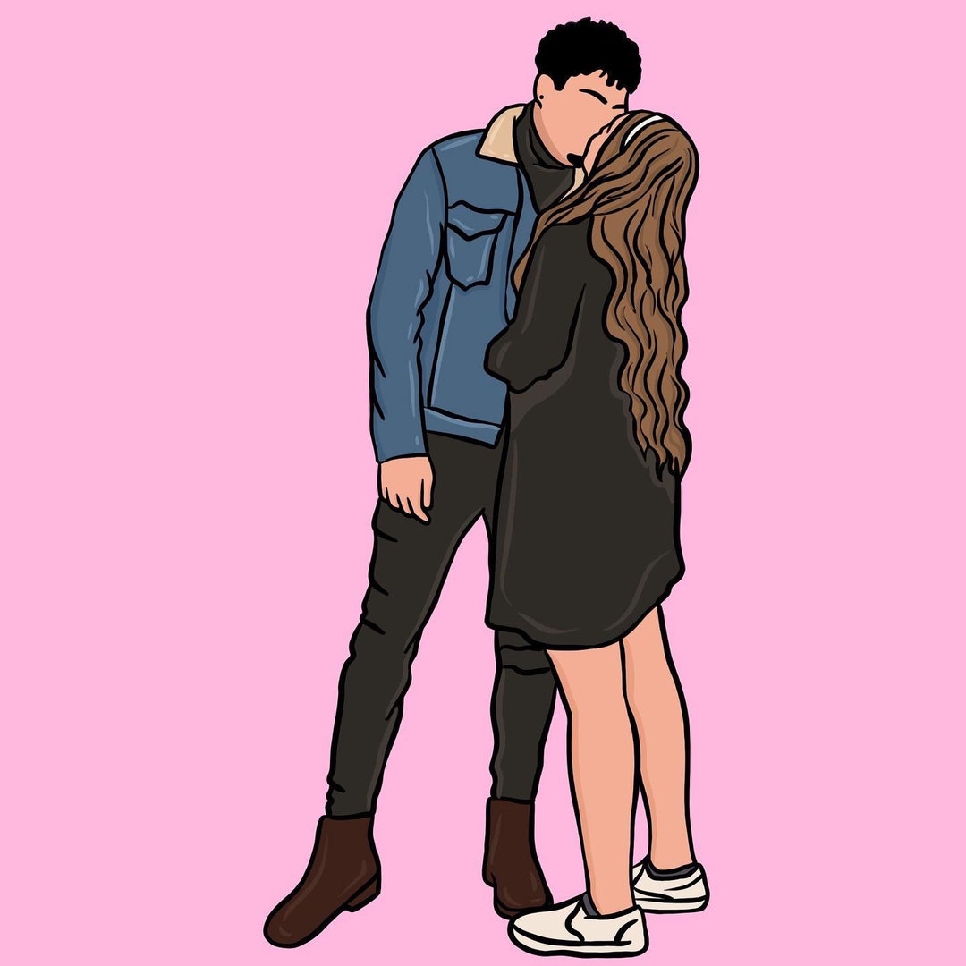 Faceless Portrait, Digital Art Portrait, Cartoon Portrait, Minimalist ...