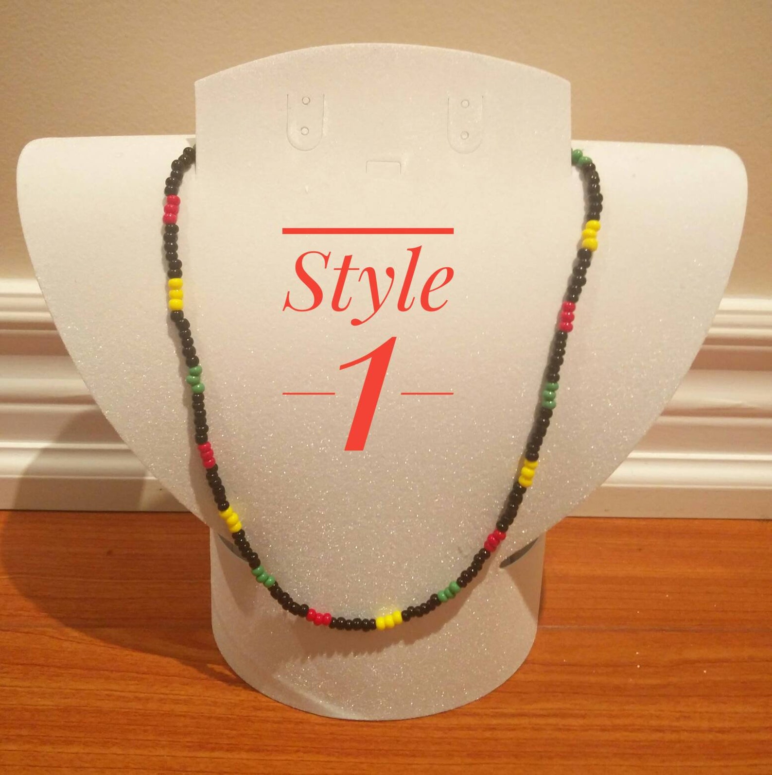 Rasta Beads (style 1) | Rastafarian Necklace | Black, Green, Red ...
