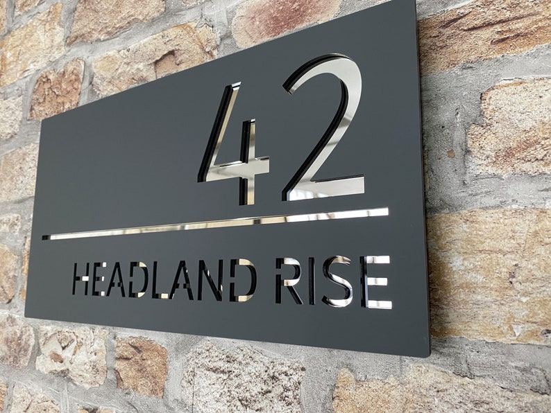 Modern Contemporary House Sign 40X20CM - Etsy UK