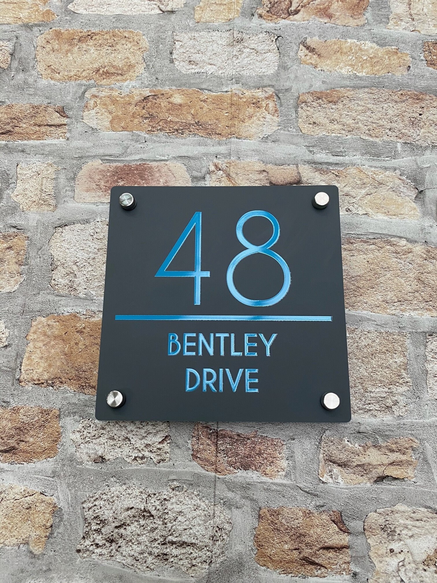 Contemporary House Sign Door Number Acrylic Door Sign Bespoke - Etsy UK