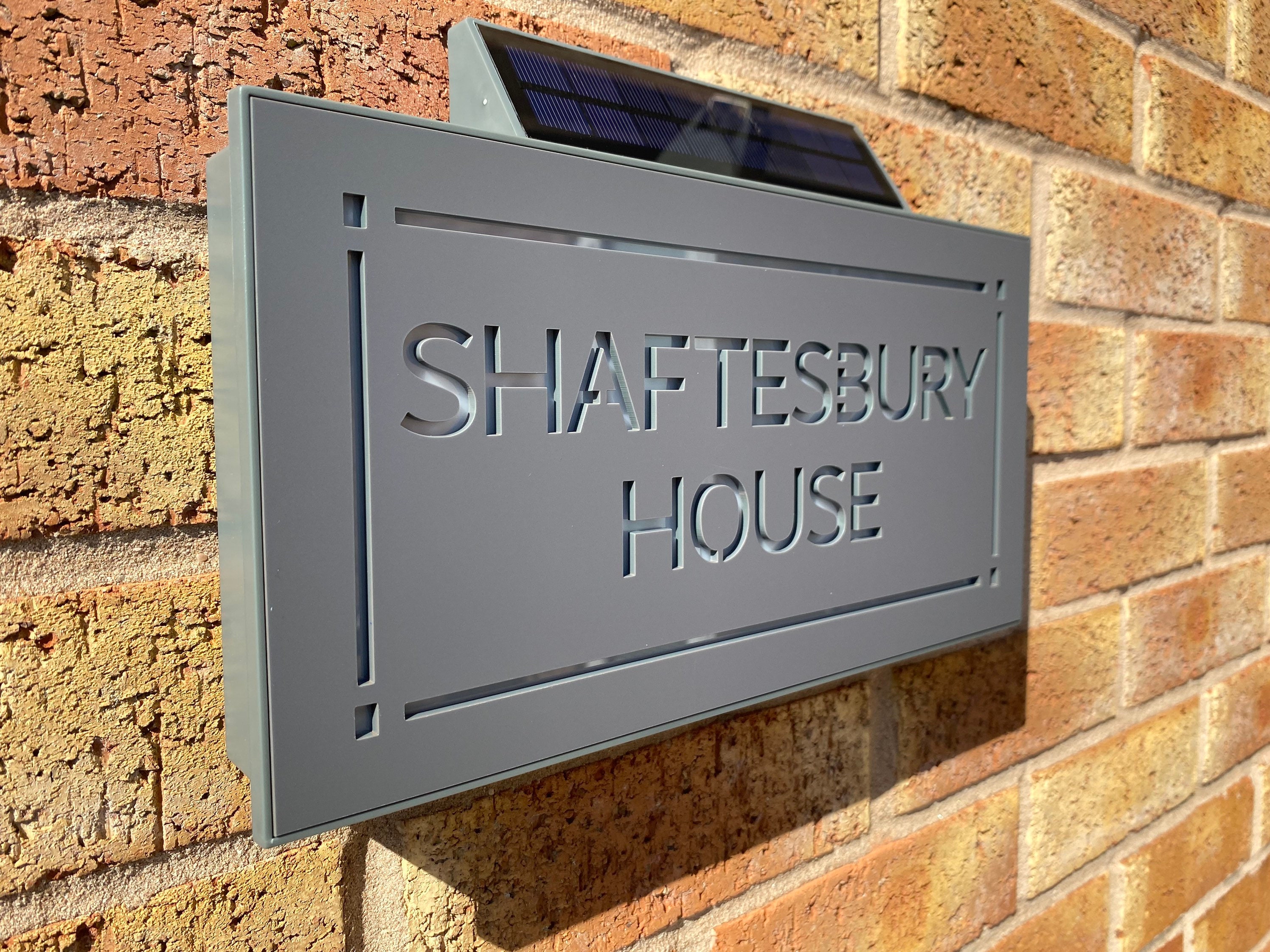 Contemporary House Sign Solar House Sign - Etsy UK