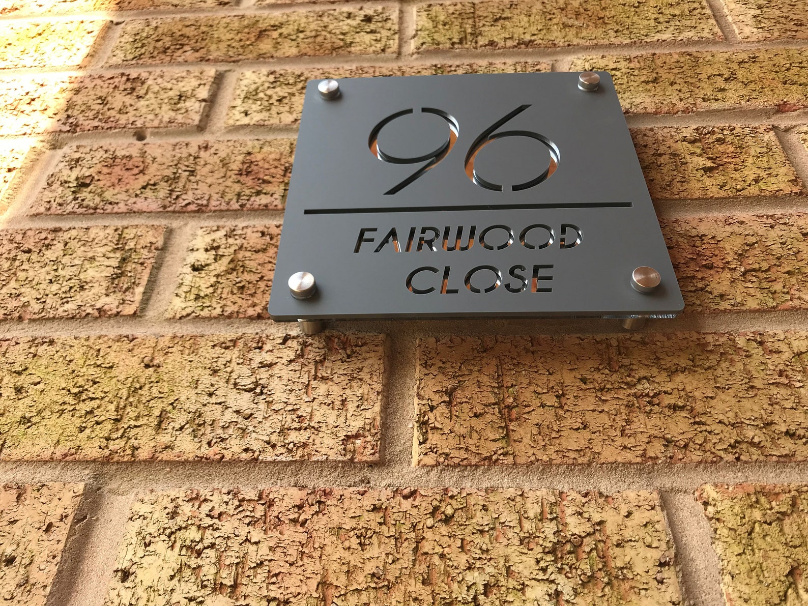 Contemporary Square House Sign Door Number Acrylic Door Sign - Etsy