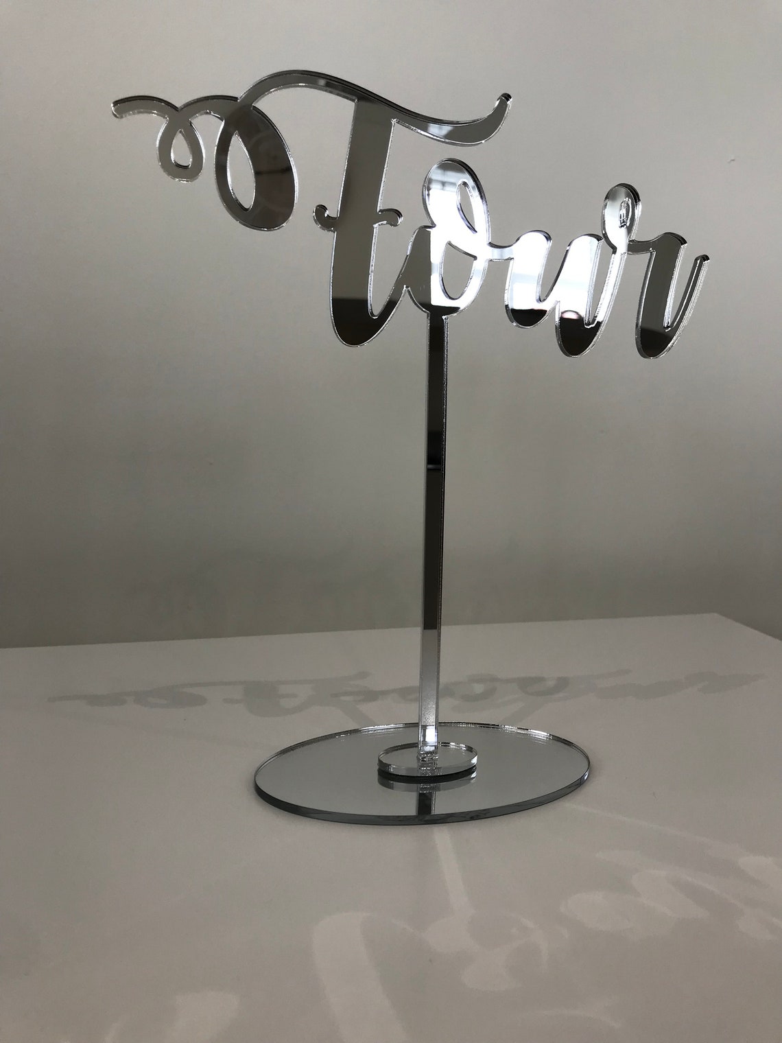 Personalised Mirrored Acrylic Table Names - Etsy UK