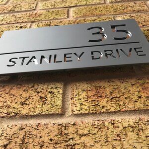 Stylist Contemporary House Sign, Door Numbers, Bespoke Design - Etsy
