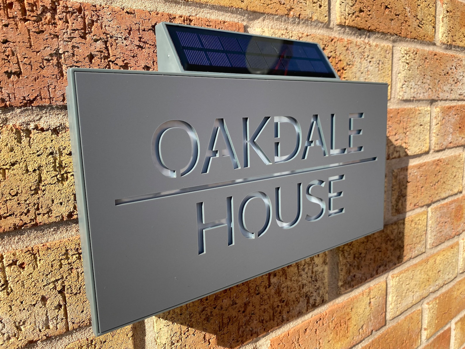 Contemporary House Sign Solar House Sign - Etsy UK