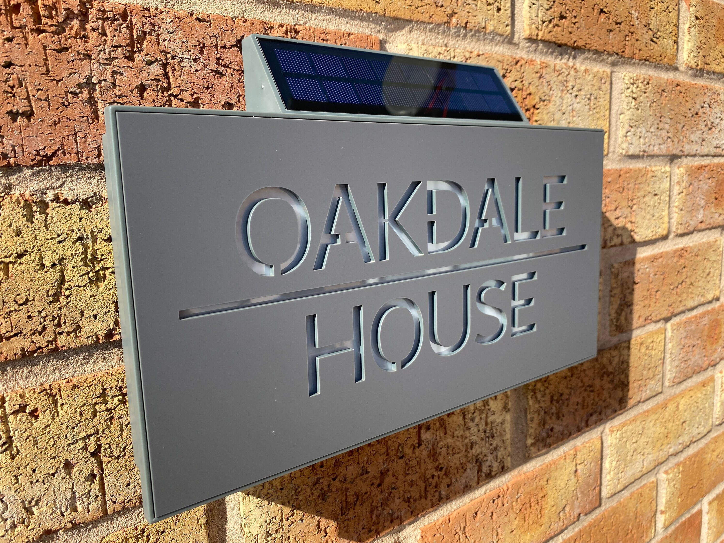 Contemporary House Sign Solar House Sign - Etsy UK